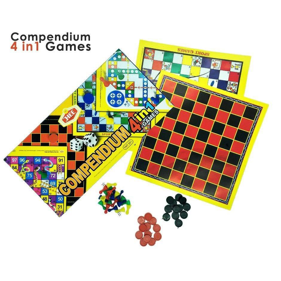 Compendium of 4 Games (Aeroplane,Snake,World Cup&Draughts) | Shopee ...