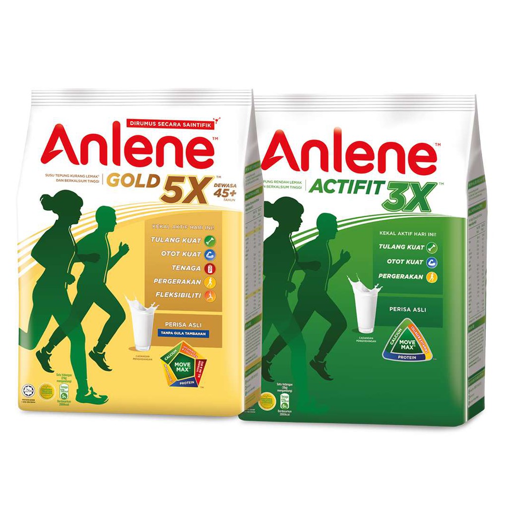 Anlene Actifit 3x / Anlene Gold 5x 950g/1kg - High Calcium Adult Milk ...