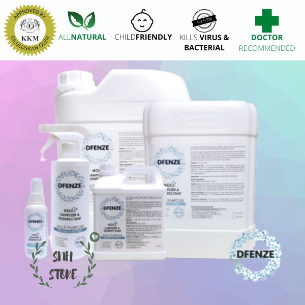 (Ready Stock) Sanitizer & Disinfectant Multi Purpose | DFENZE | HOCL ...