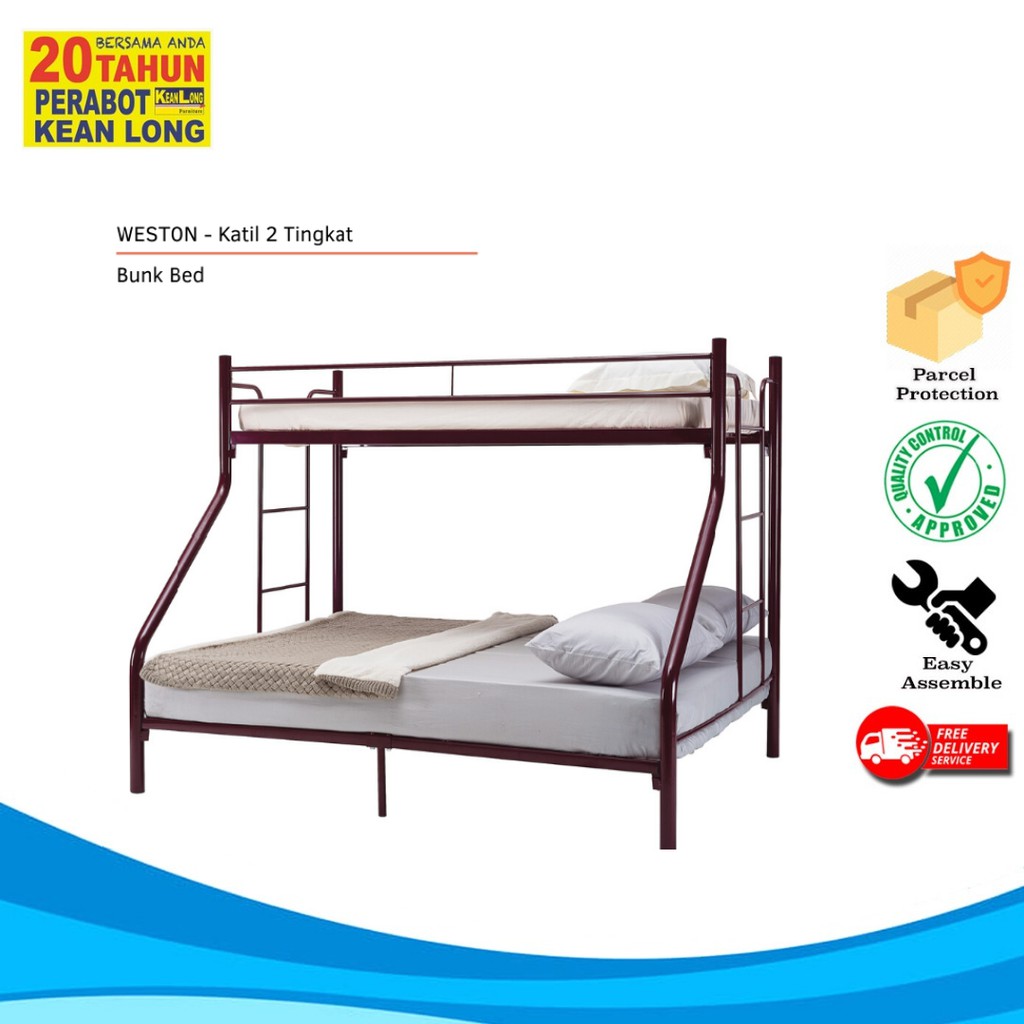 KLSB Katil Besi 2 Tingkat / Bingkai Katil / Metal Double Decker Bed ...