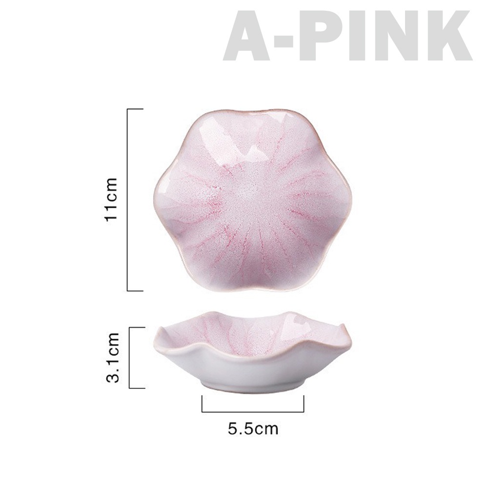 NAMUU Japanese Style Ceramic Flower Sauce Plate Seasoning Dishes ...