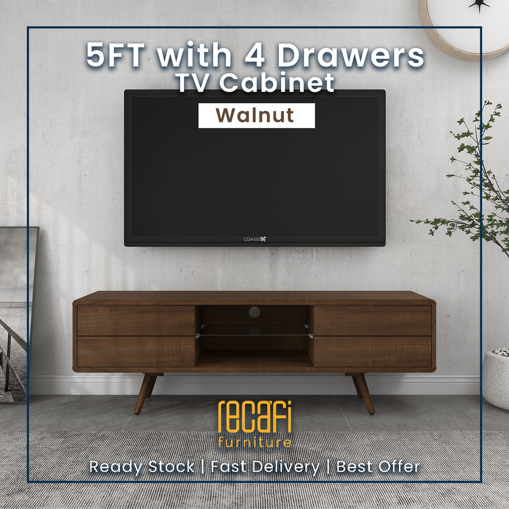 Recafi Furniture 5FT Romeo Series TV Stand (L1500 X W400mm) | TV ...