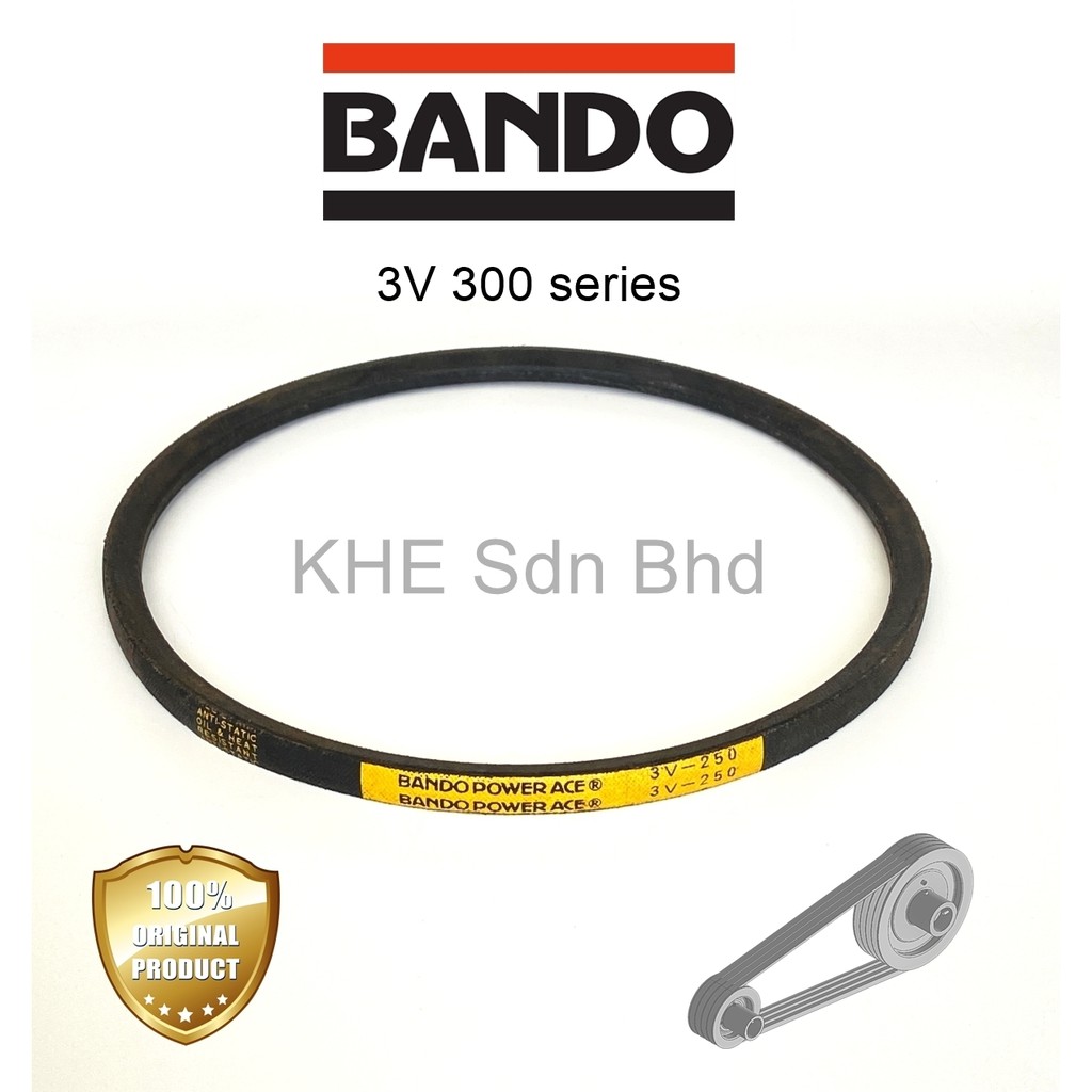 Bando Belt 3V300 3V315 3V335 3V355 3V375 Power Ace 3V-300 3V-315 3V-335 3V-355 3V-375 Fan Belt ...