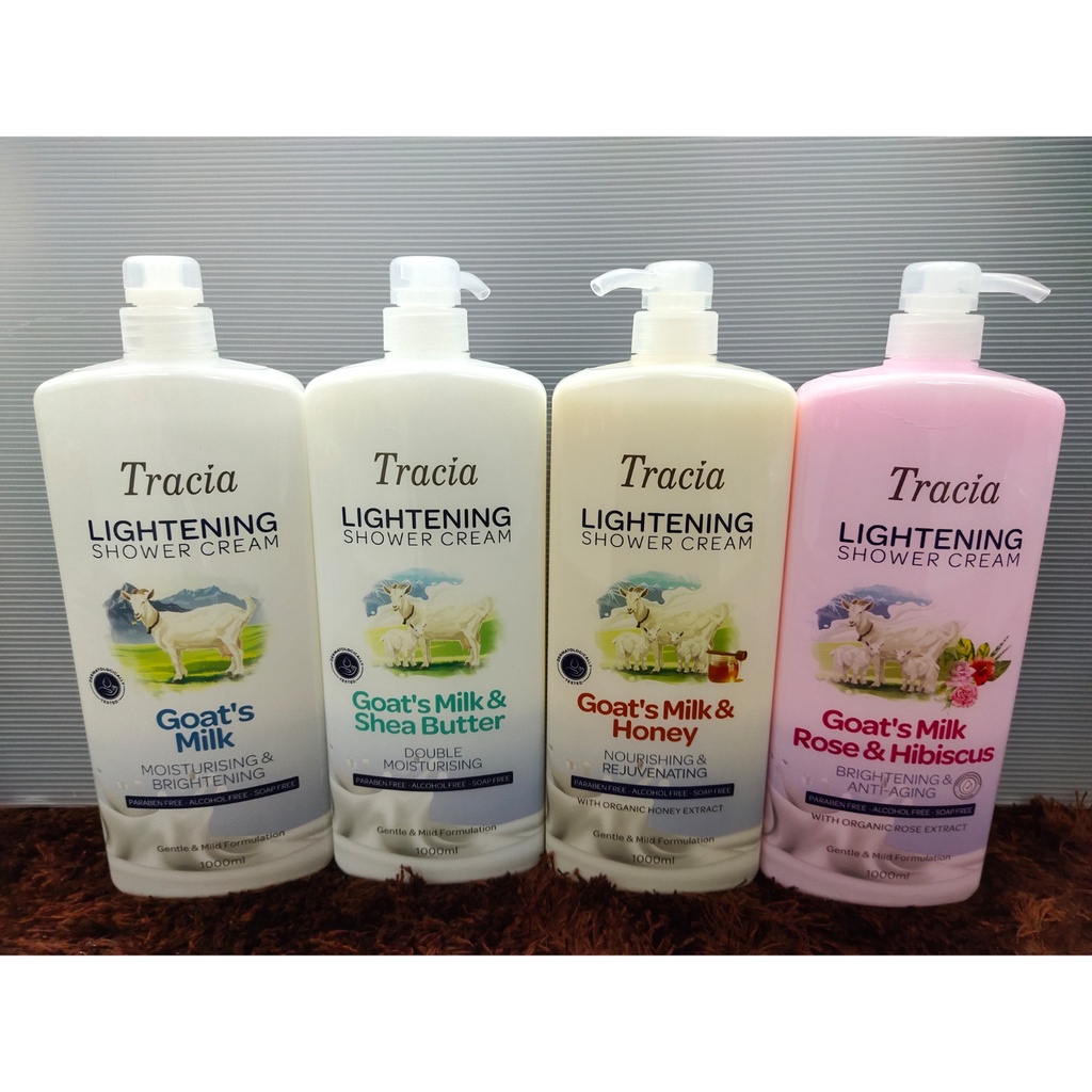 Tracia - Lightening Goat Milk Shower Cream 1000ml | Shopee Malaysia
