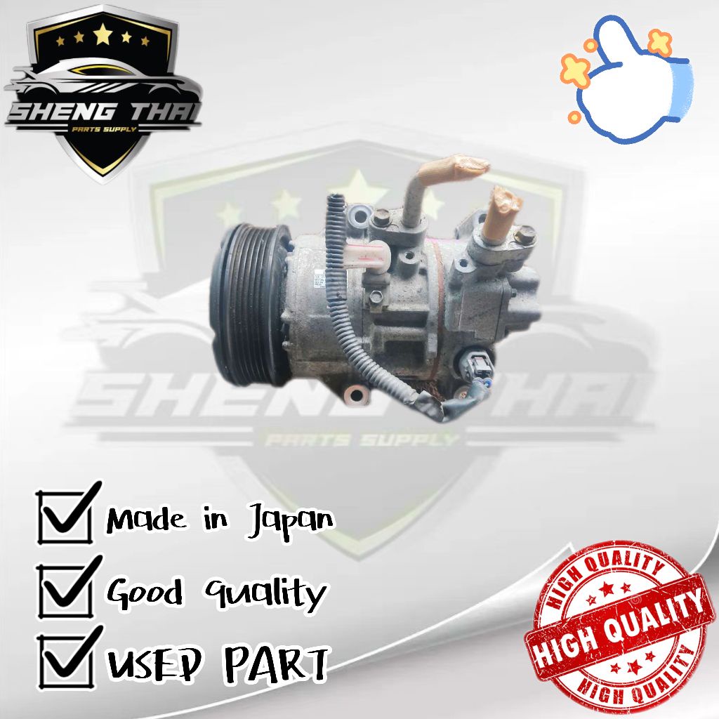 C1-2 TOYOTA WISH 2004 CBA-ZNE10G COMPRESSOR 1ZZ(NO WARRANTY SABAH DAN ...