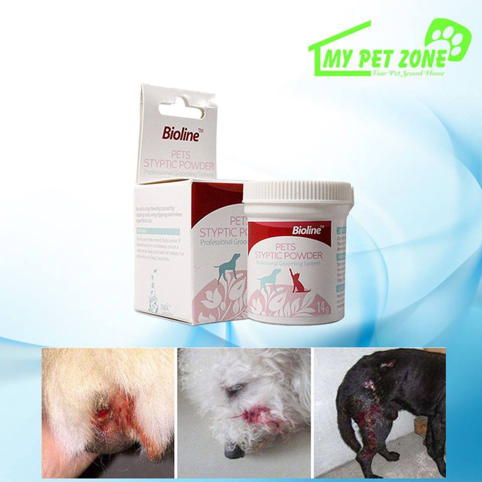 Bioline Pets Styptic Powder / Stop Bleeding Powder (Dog & Cat) 14G ...