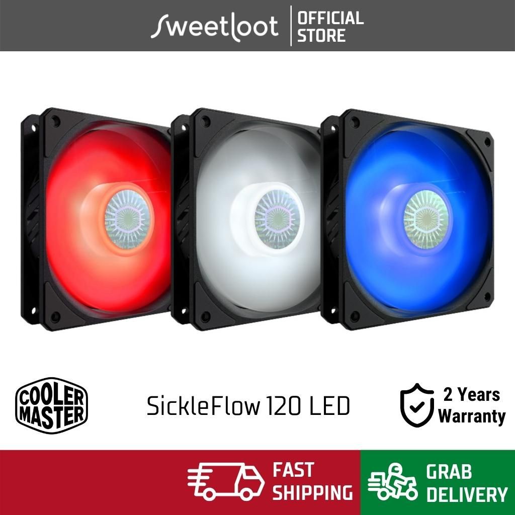 Cooler Master SickleFlow 120 Red / White / Blue Sickle Flow 4Pin PWM ...