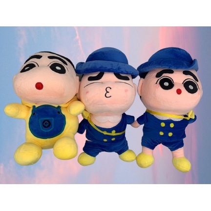 Adorable Crayon Shin Chan x panda x minion Soft Plush Toy Doll (30cm ...
