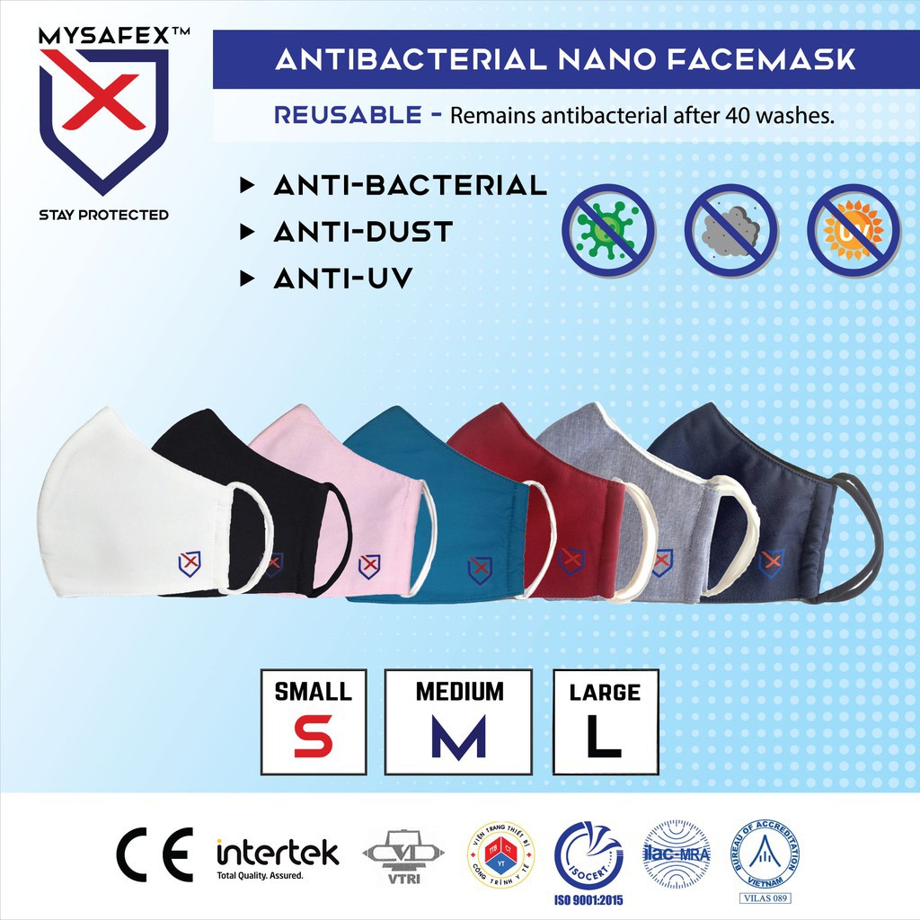 MYSAFEX™ Reusable & Washable Antibacterial Nano Face Mask For Women ...