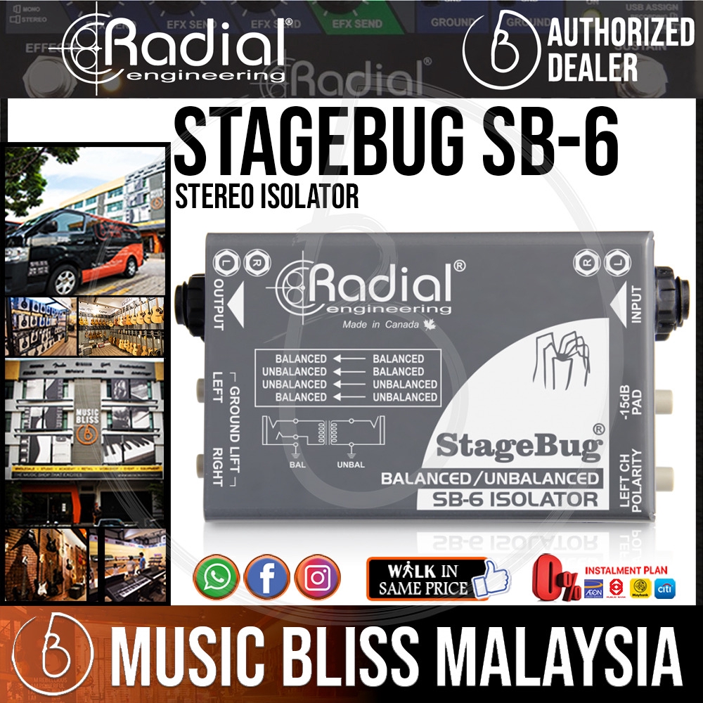 Radial Engineering StageBug SB-6 Isolator 2-channel Line Isolator (SB 6 / SB6) | Shopee Malaysia