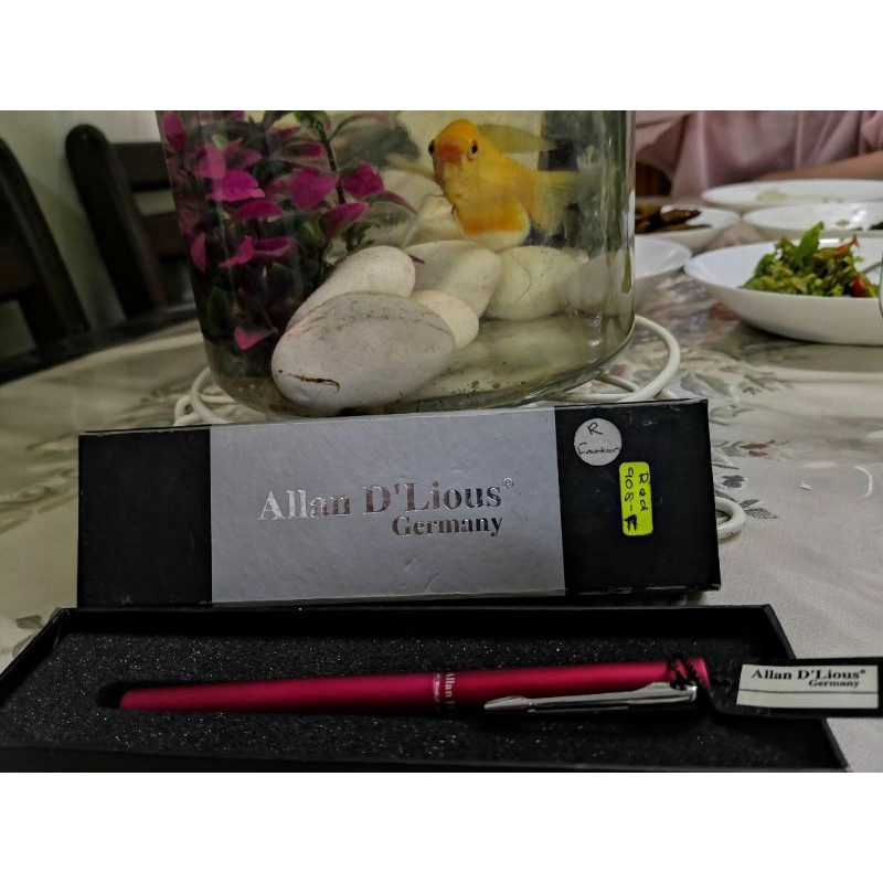 Metal Pen Allan D'lious germany biru, hitam dan merah dakwat basah ...