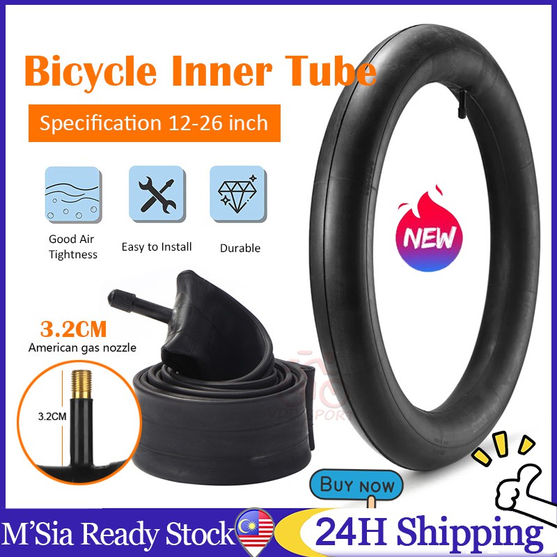Tiub Basikal Bike Inner Tube For Mountain Road Bike Tyre Butyl Rubber ...