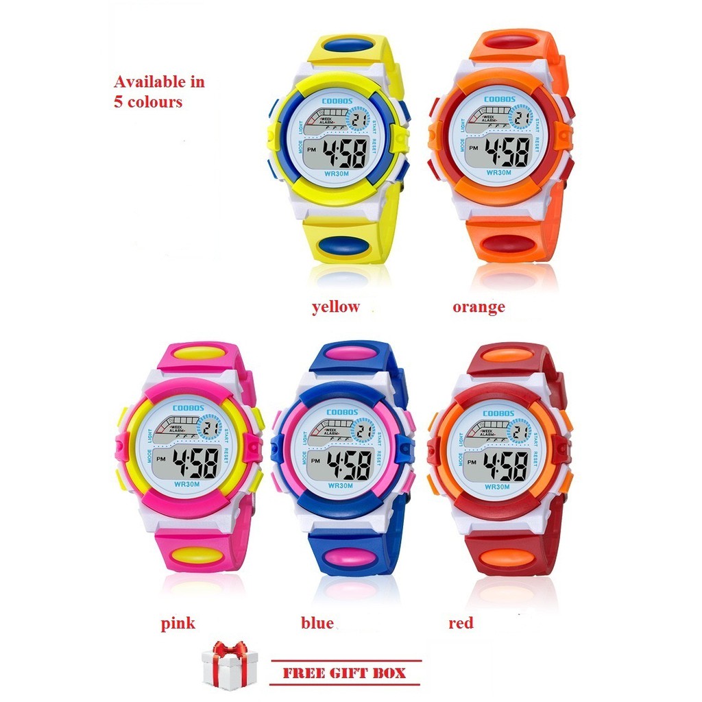 Children Watches LED Digital Multi-functional Waterproof Outdoor Sports ...
