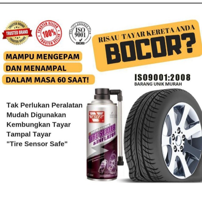 [READY STOK] TIADA LAGI MASALAH TAYAR BOCOR - DIY,Tyre sealant ...