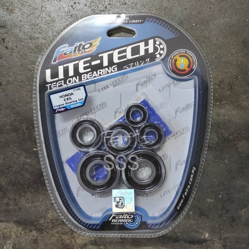FAITO RACING ENGINE BEARING LITE-TECH SET Y15ZR LC135 4S 5S 125ZR RXZ ...
