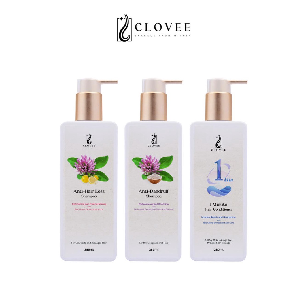 CLOVEE Natural Shampoo & Conditioner | Anti Hair Loss Shampoo | Anti ...