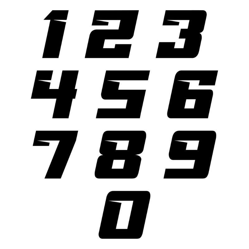 Number Stickers / Racing Number Stickers / Racing Number Stickers ...