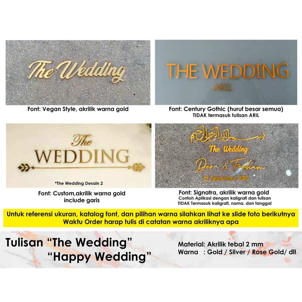 Happy Wedding dowry writing / The Wedding writing - 2 mm thick acrylic ...
