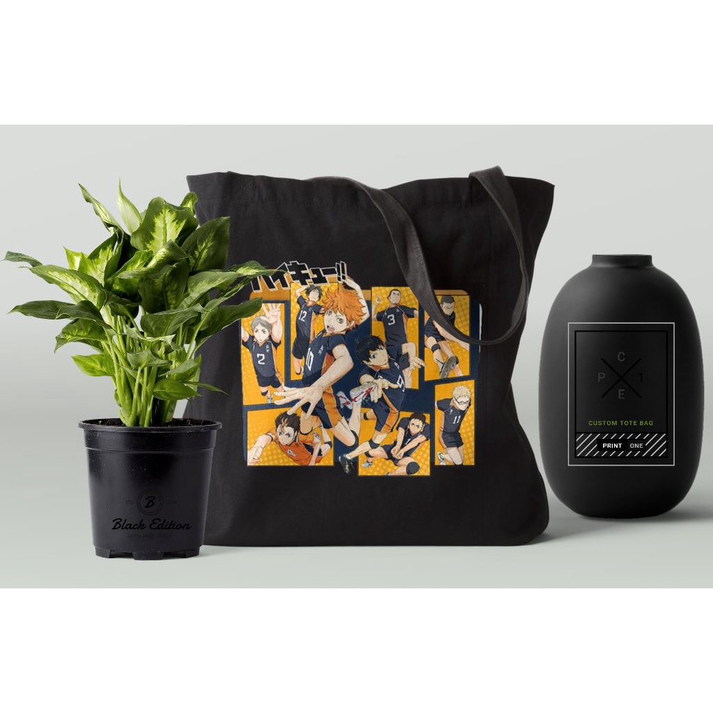 (Ready Stock) Anime Haikyu Canvas Tote Bags Tuition Students Bags ...