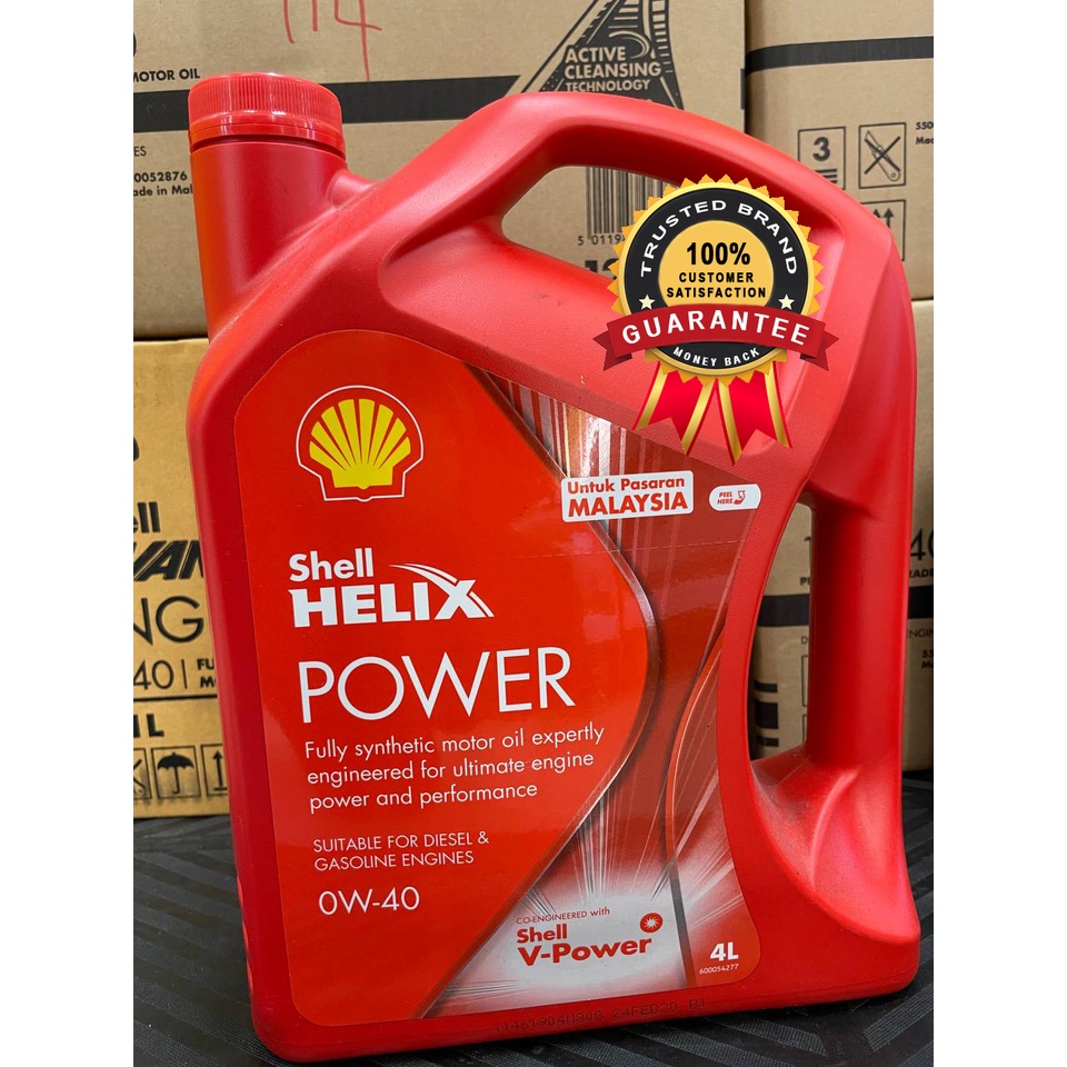 Shell Helix Power 0W-40 Fully Synthetic Engine Oil (4L) | Shopee Malaysia