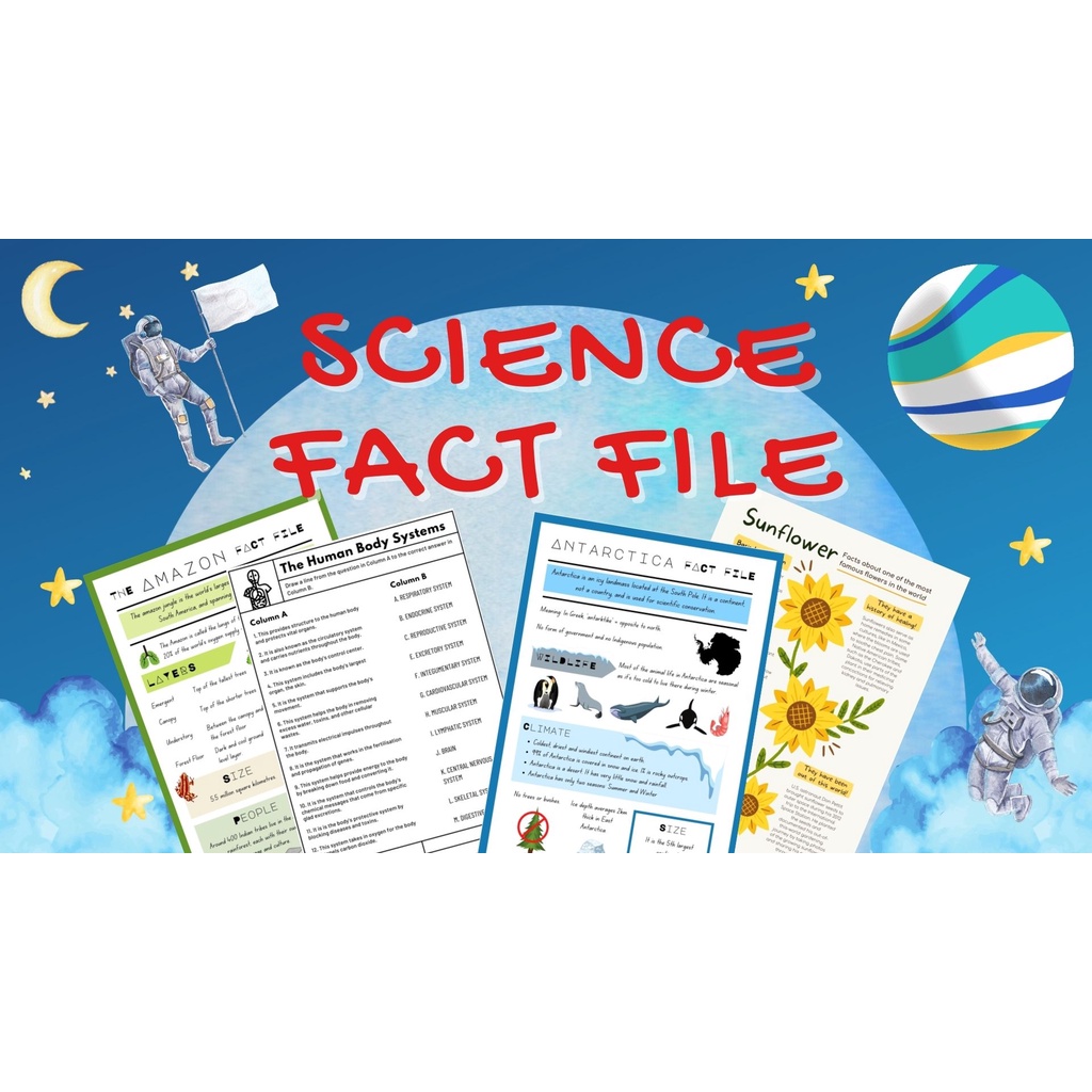 [021] Printable Science Fact & Fun Worksheets | Shopee Malaysia