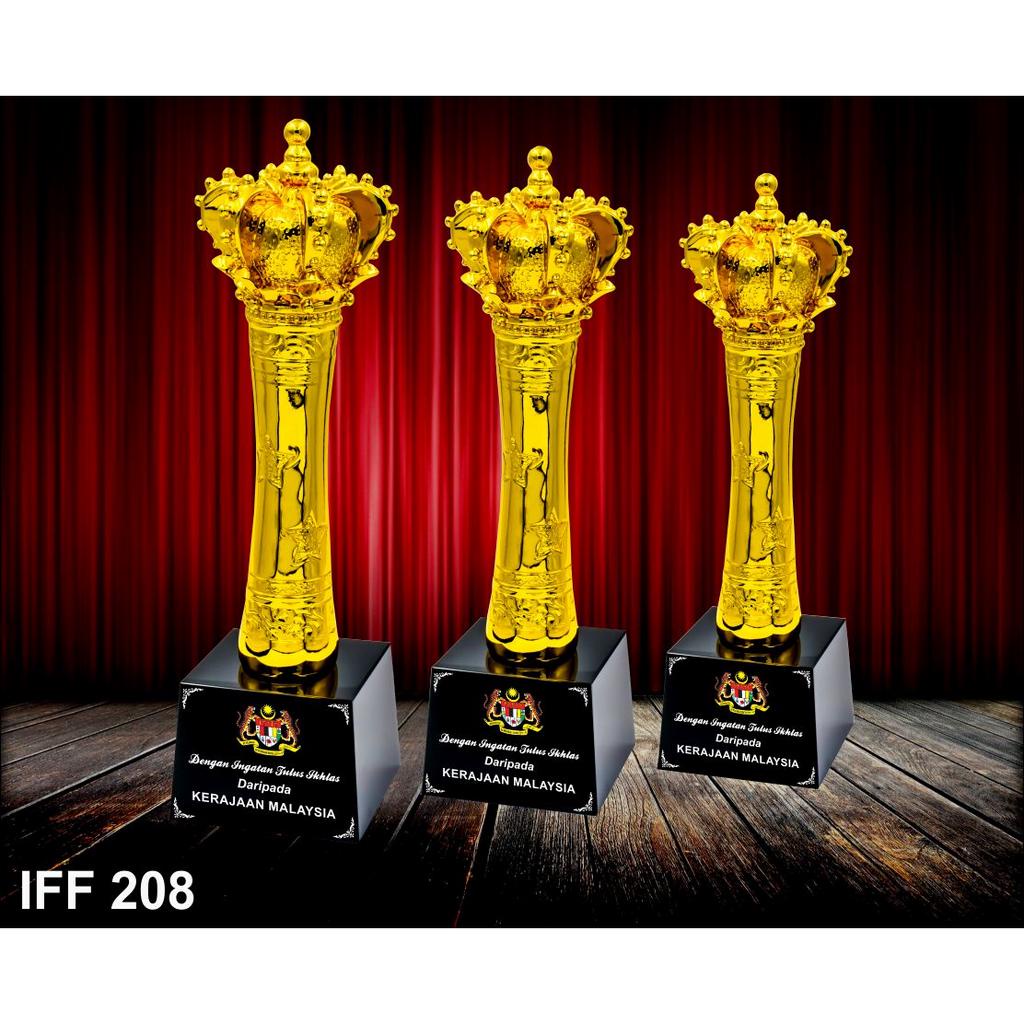 Golden Crystal Trophy IFF 208 INCLUDE PRINTING (48 HOURS COMPLETION ...