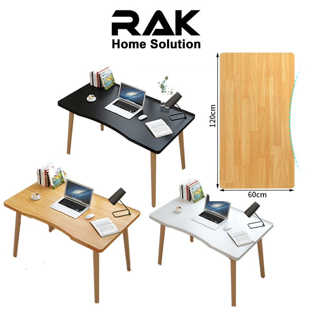 RAK Meja Desktop Nordic Meja Kaki Kayu Meja Komputer Tulis Pelajar ...