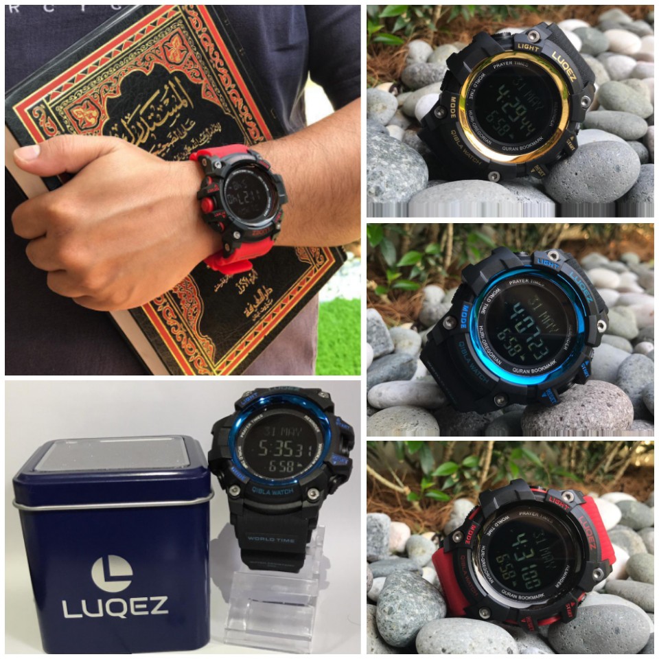 LUQEZ Digital Buruj Watch Original, Jam Arah Kiblat dan Waktu Solat ...