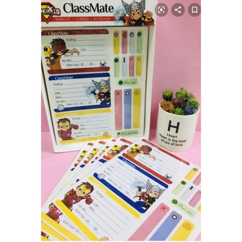 Superhero notebook label with name tag and spine label | Shopee Malaysia