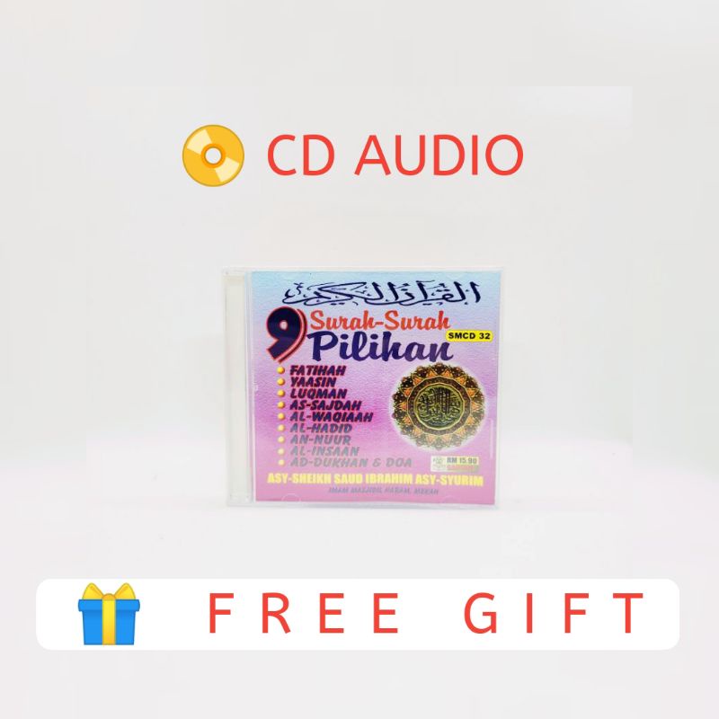 📀CD AND AUDIO 💯 ORIGINAL 9 SURAH-SURAH PILIHAN👳ASH SYEIKH SAUD IBRAHIM ...