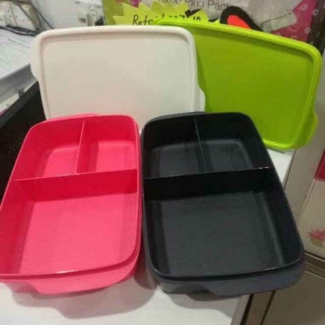 Tupperware Divided lunch box 1L jolly tup (1) | Shopee Malaysia