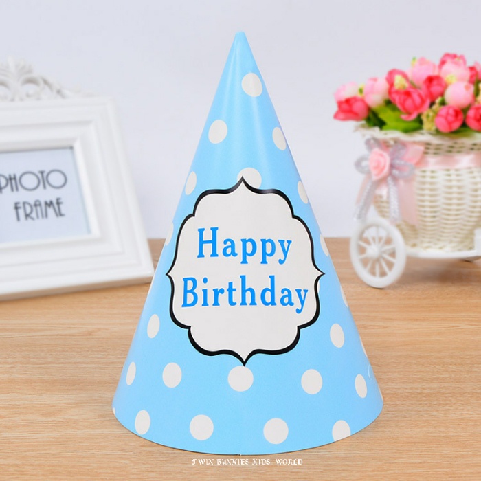 TB 1PC Kids Party Hat Kids Birthday Hat Goodies Birthday Cap Topi Hari ...