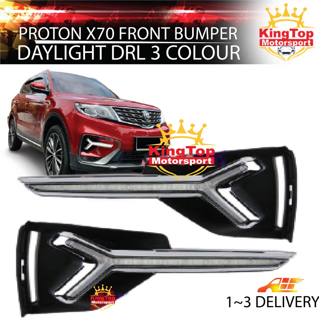 PROTON X70 front bumper daylight DRL led 3 color | Shopee Malaysia