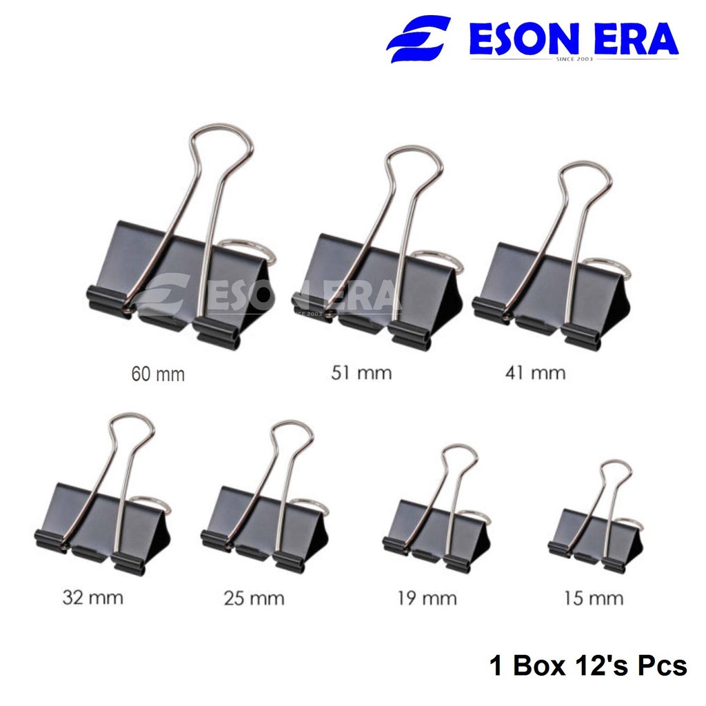 Astar Binder Clip 12pcs/Box size 15mm,19mm,25mm,32mm,41mm,51mm,60mm ...