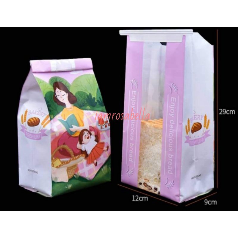 (5pcs/set) Toast Bag / Bread Bag /Bekas Roti Plastik Transparent Window ...