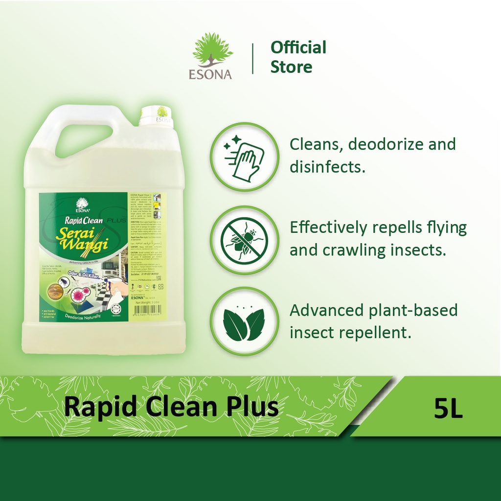ESONA Rapid Clean Plus Concentrated Serai Wangi Multipurpose Cleaner ...