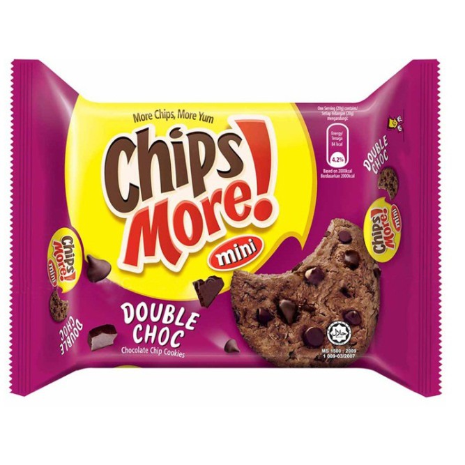 CHIPS MORE MINI biskut cip coklat 巧克力饼 chocolate chips cookies 80G ...