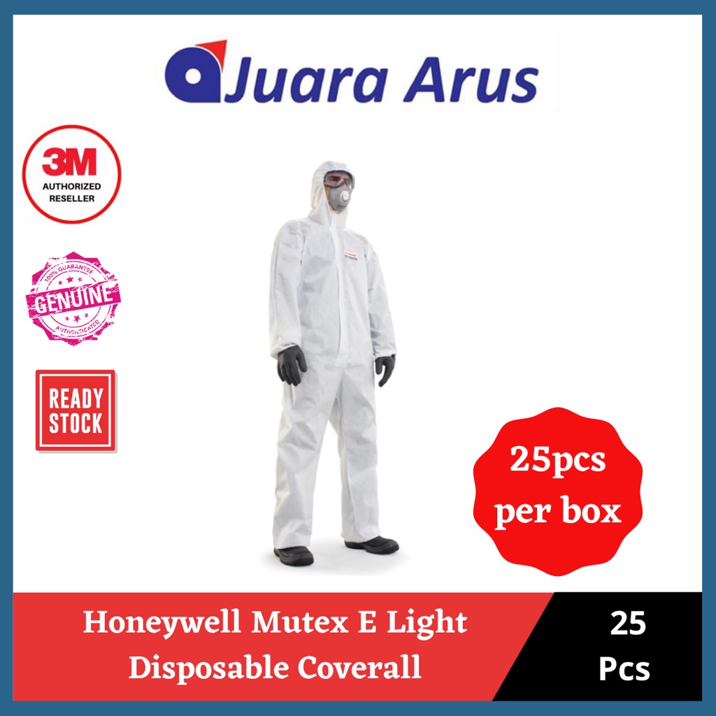 Honeywell Mutex E Light Disposable Coverall Protective Clothing (25PCS ...