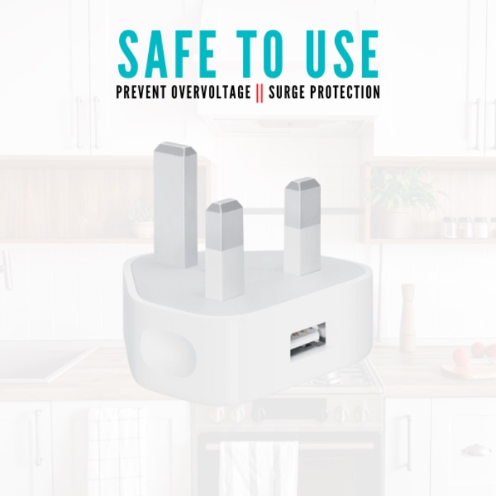 USB 3 Pin UK Plug 5V 1A Wall Charger Power Adapter Charging for Phone ...