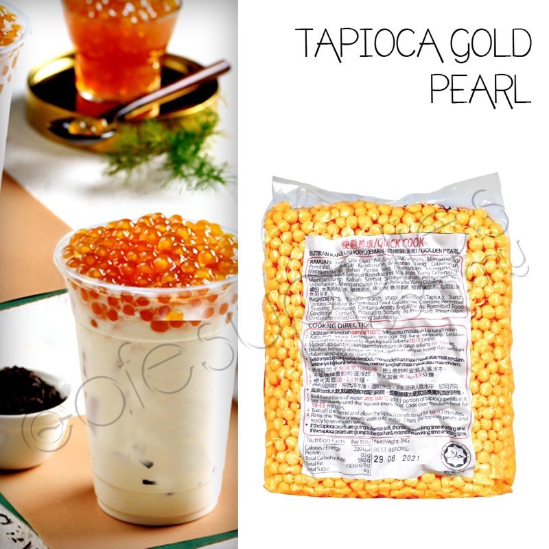 100% HALAL 😍 1KG GOLDEN PEARL / GOLD BOBA 💥 READY STOCK | Shopee Malaysia