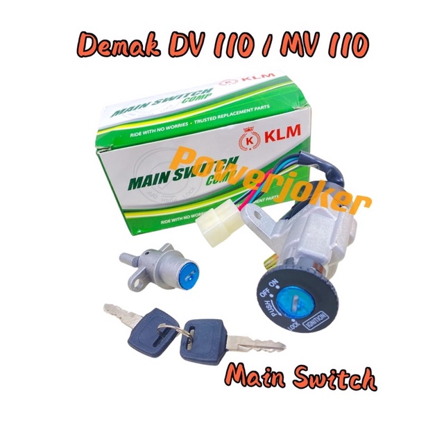 Demak DV110/MV110/DV 110/MV 110 (Main Switch Set & Seat Lock Suis Kunci Motosikal) ( 1 Set ...
