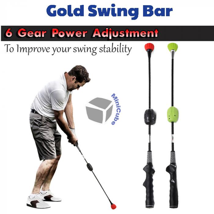 Adjustable 6 Level Gear Magnetic Golf Sound Swing Bar Trainer Stick ...