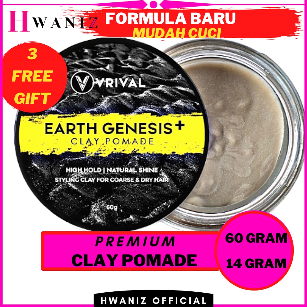 Vrival Earth Genesis Clay Pomade | Clay | Pomade Clay | Minyak Rambut ...