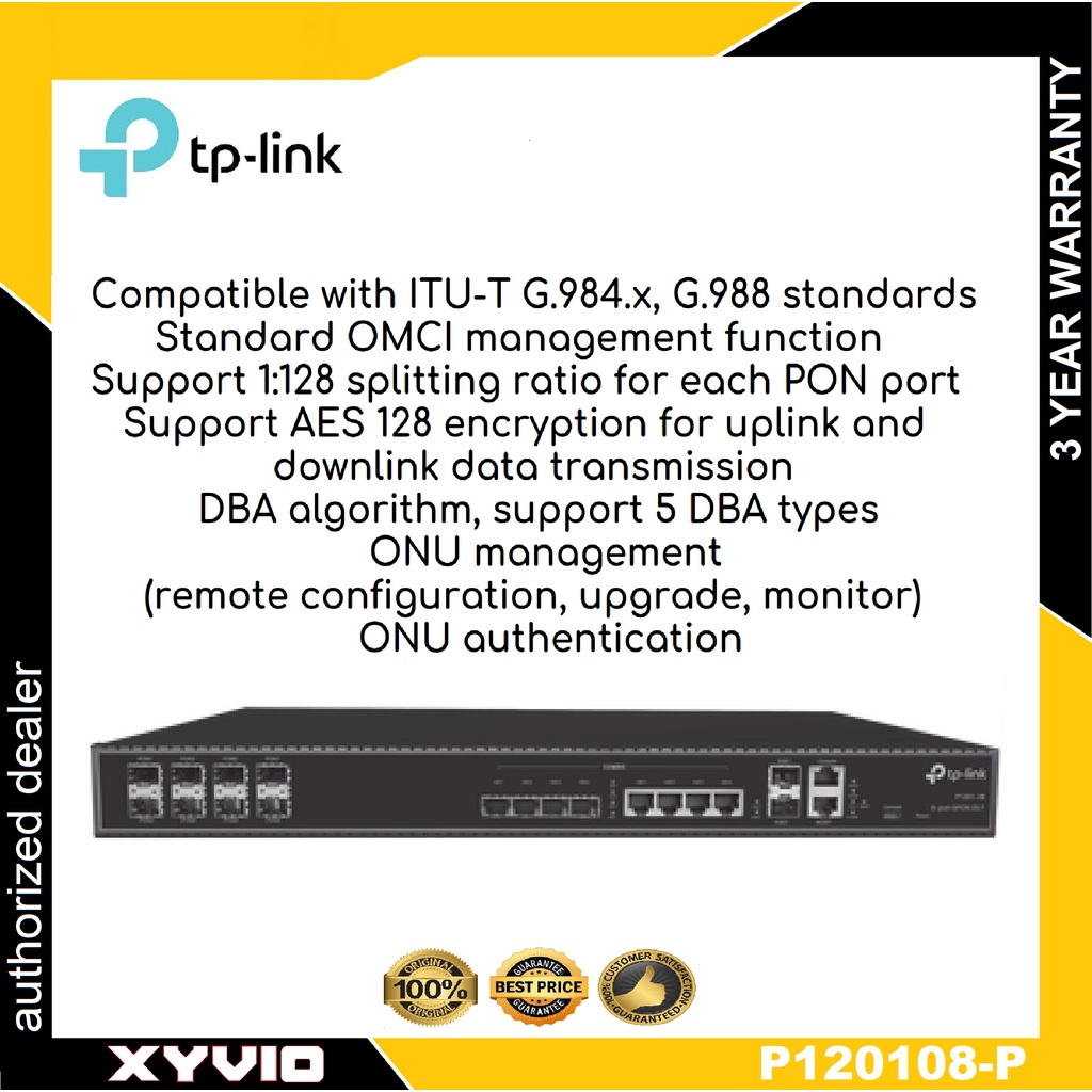 TP-Link P1201-08 provides 4 Gigabit Combo (RJ45+SFP) uplink ports and ...