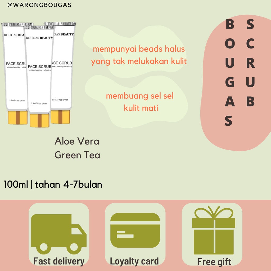 FREE SHIPPING Bougas Beauty Face Scrub | Shopee Malaysia