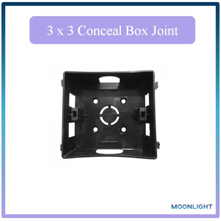 Black Conceal Joint Box 3 x 3 (Conceal Base for Switch and Socket ...