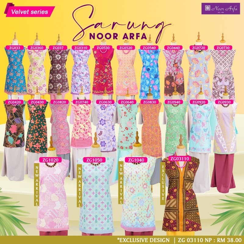 Masterlist - Noor Arfa Batik Terengganu All Velvet FcMicro Design (New ...