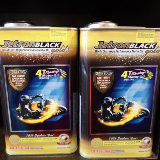 Jetron Black Gold Z6001 15W50 (ester) 100% Synthetic | Shopee Malaysia