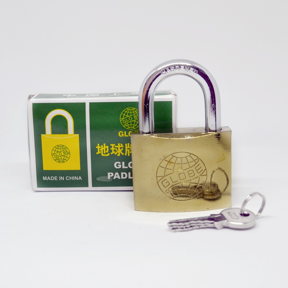 Globe Lock Thick Brass Padlock 63mm | Shopee Malaysia
