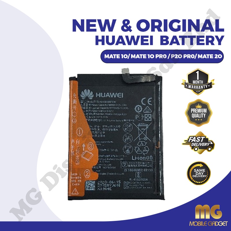 HUAWE MATE 1O/ MATE 1O PR0 / P2O PR0/ MATE 2O ORIGINAL BATTERY MODEL HB436486ECW (4000 mAh ...
